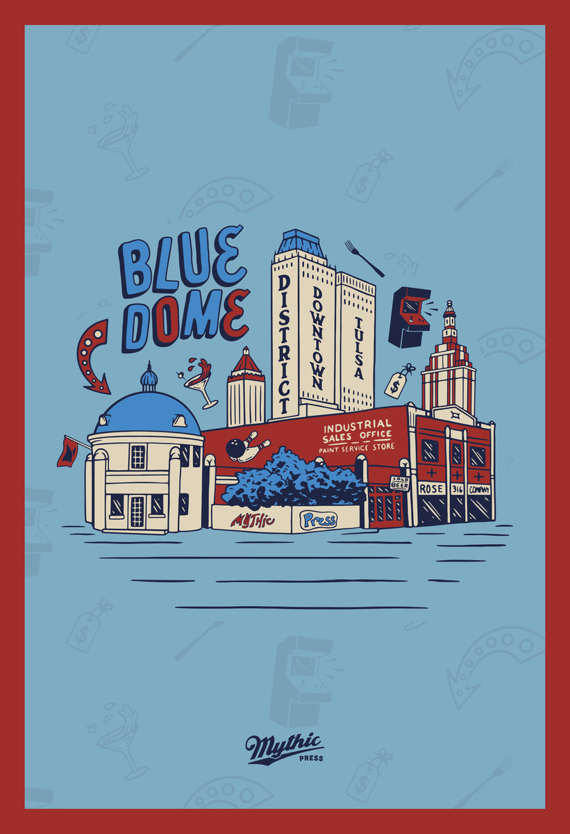 Blue Dome Neighborhood Print – Mythic Press