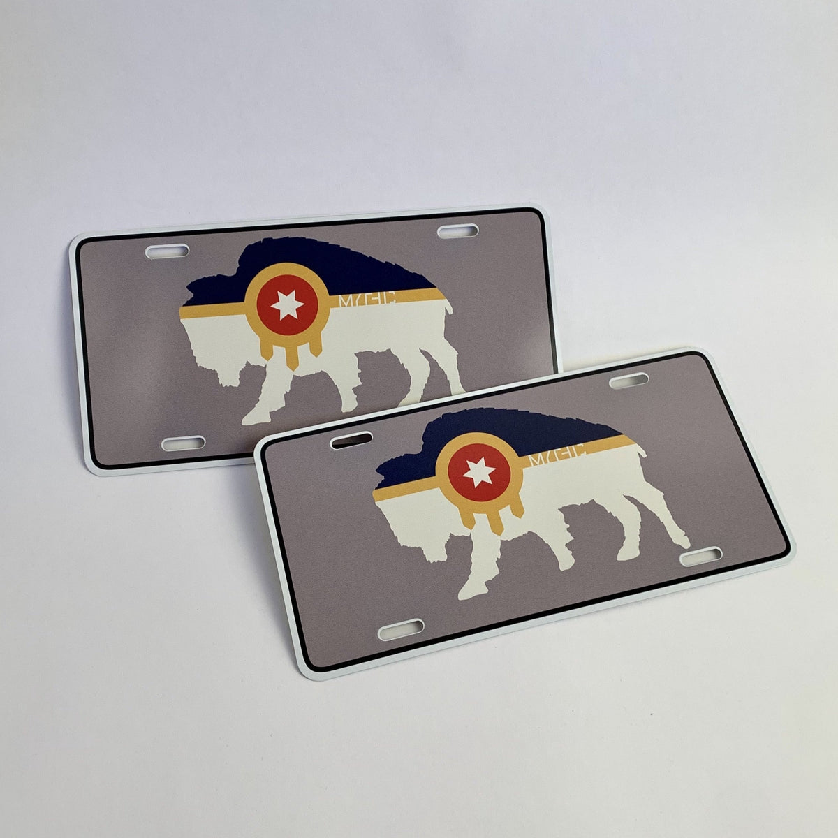 Tulsa Bison Flag License Plate – Mythic Press