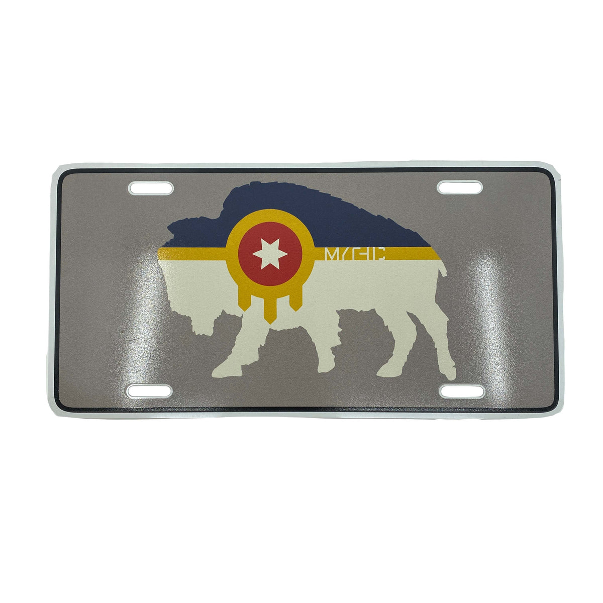 Tulsa Bison Flag License Plate – Mythic Press